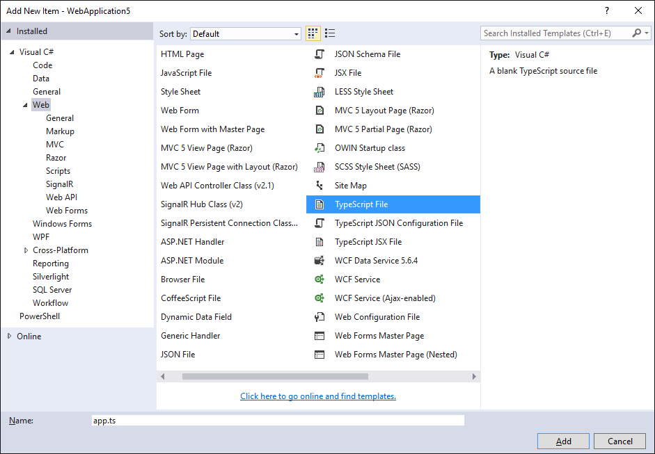Aspnet Core Typescript Handbook